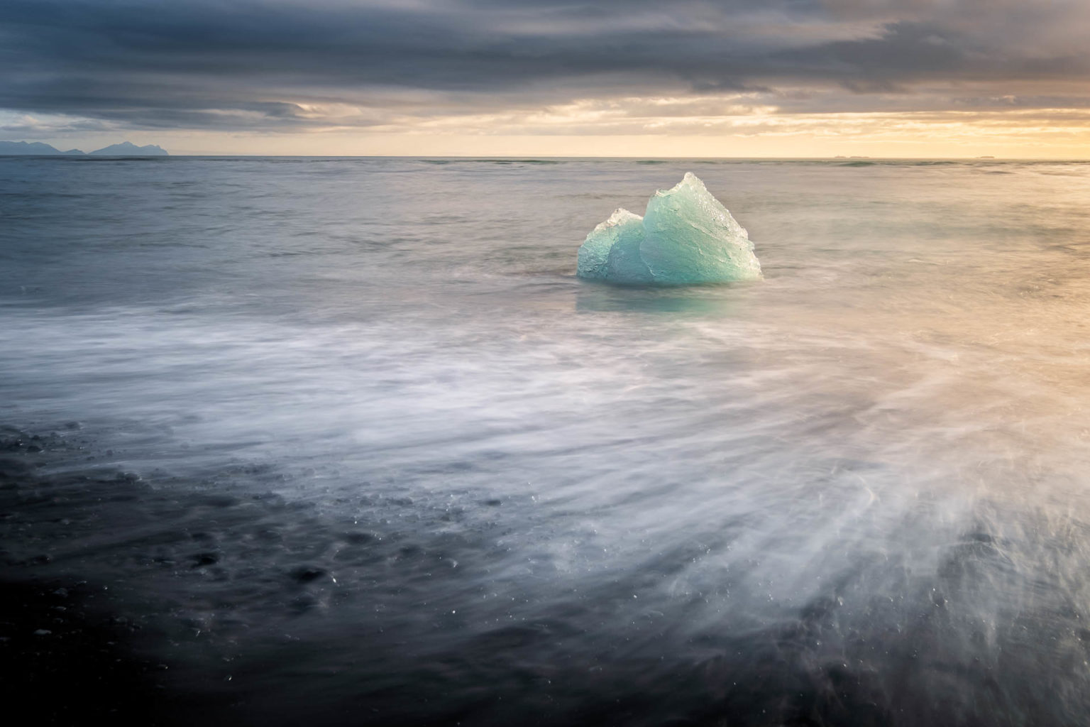 An iceberg at Diamond Beach in Iceland - Alexios Ntounas Photography